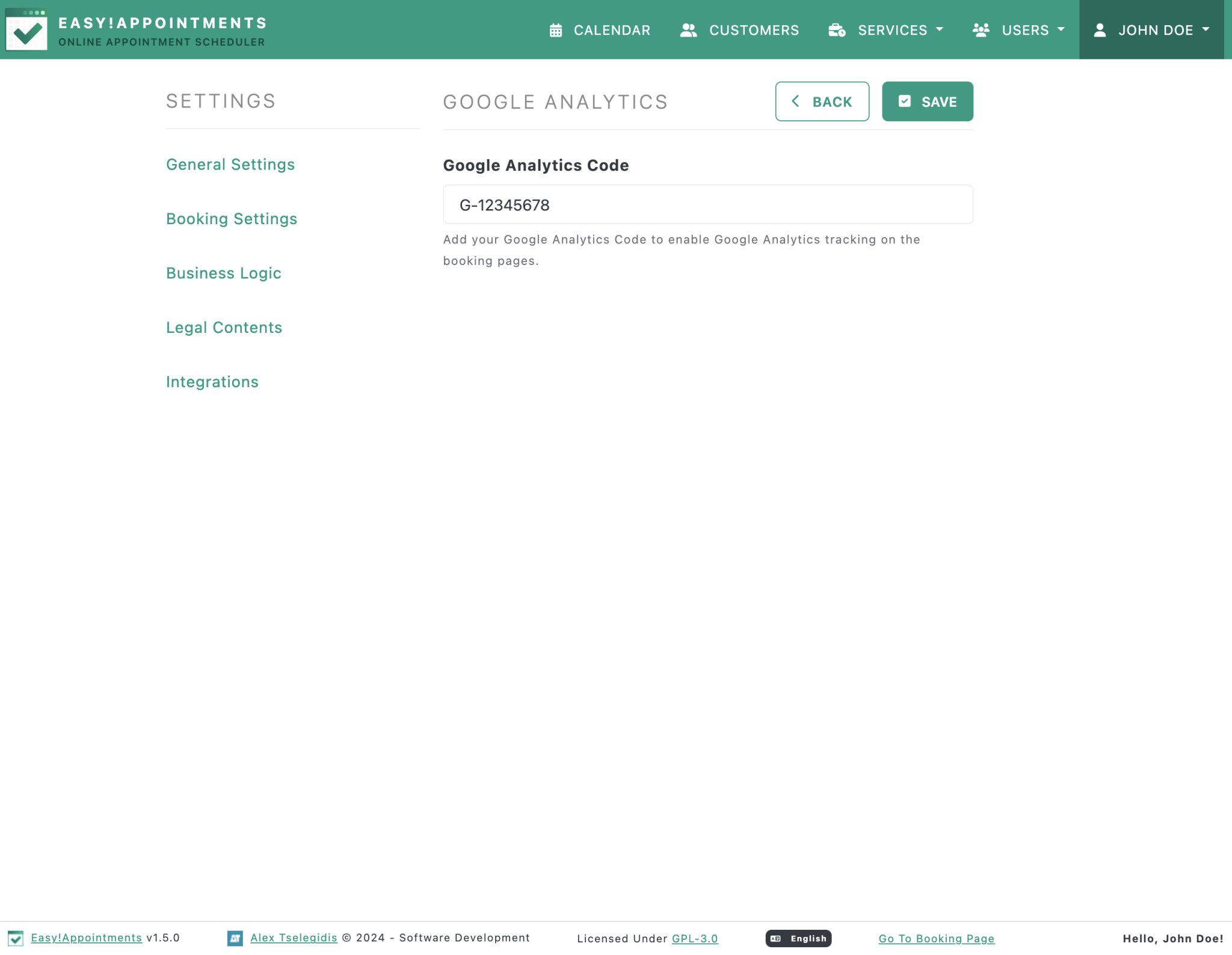 How to Enable Google Analytics - Easy!Appointments