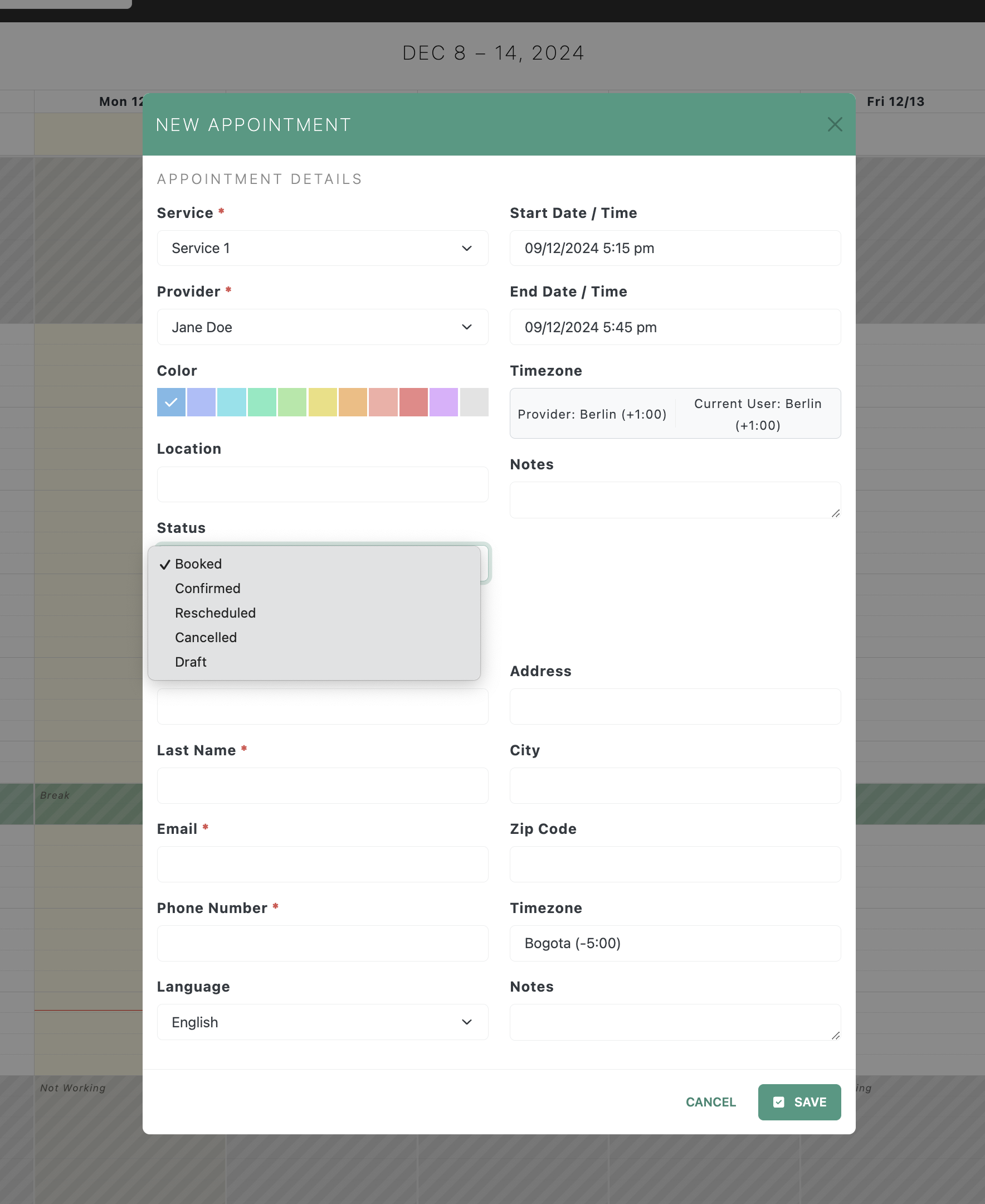 Using Appointment Status Options - Easy!Appointments